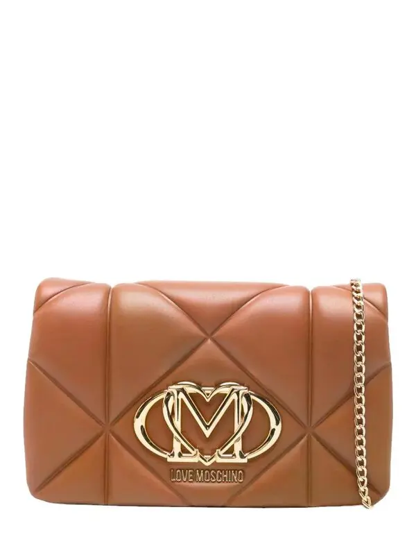 Moschino Quilted Crossbody Bag - Brown