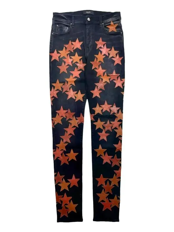 Amiri Star-patch Jeans - Blue