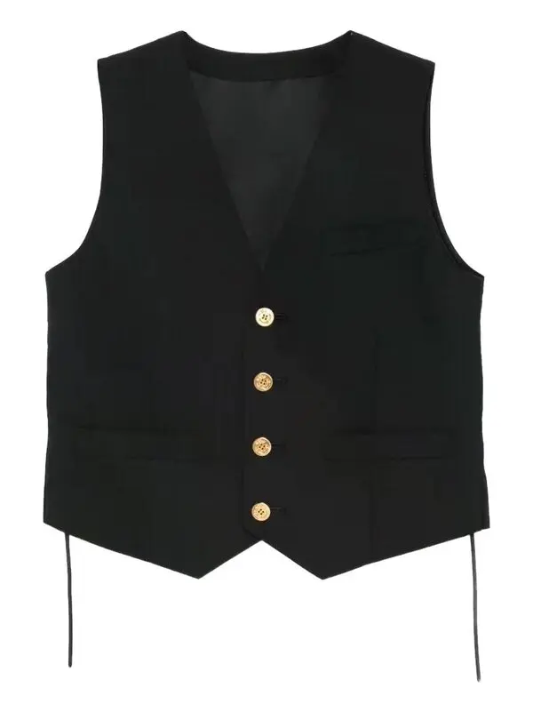 Sacai Button Waistcoat - Black