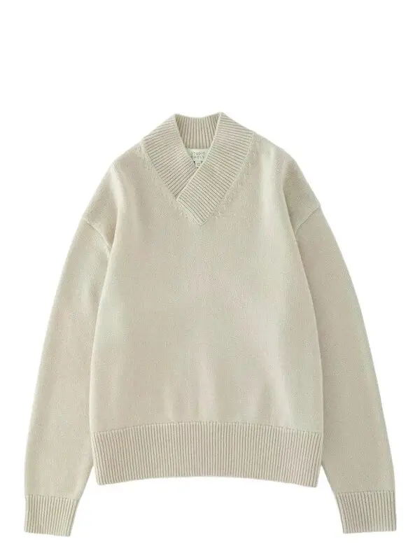 Studio Nicholson V-neck Cropped Sweater - Neutrals