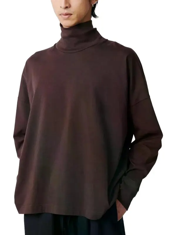 Studio Nicholson Area Mock-neck Jersey - Brown