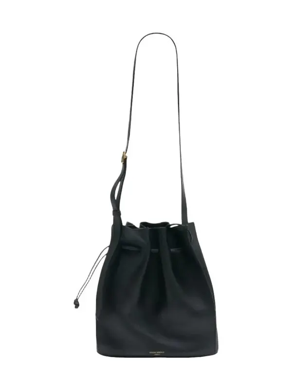 Officine Générale Leather Shoulder Bag - Black
