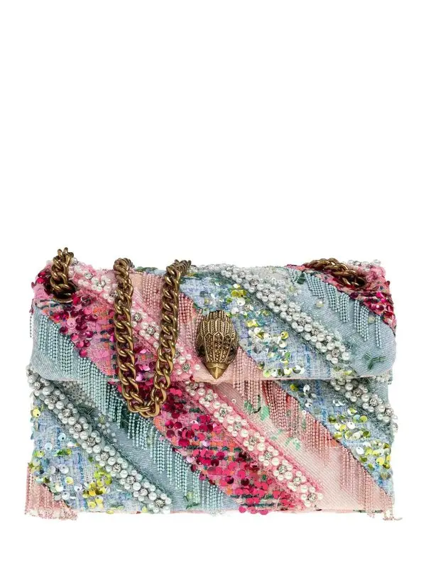Kurt Geiger Kensington Fringed Shoulder Bag - Blue