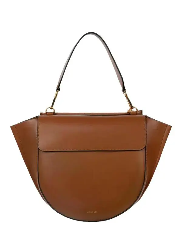 WANDLER Hortensia Flap Satchel - Brown