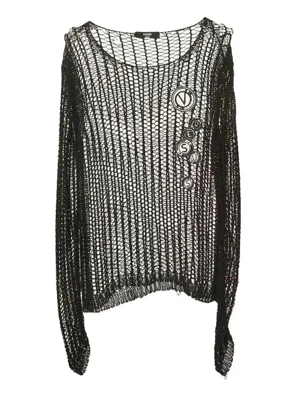 VERSUS Crochet Top - Black