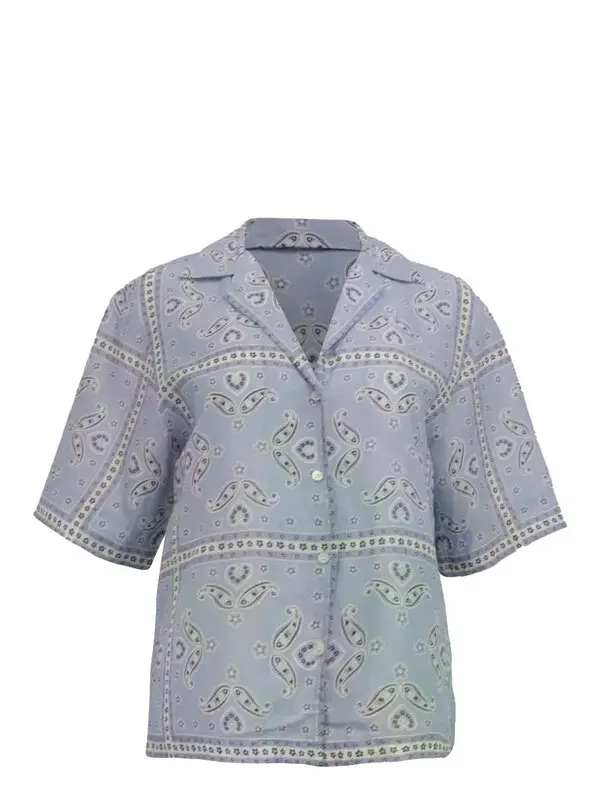 Sandro Livia Paisley-print Shirt - Blue