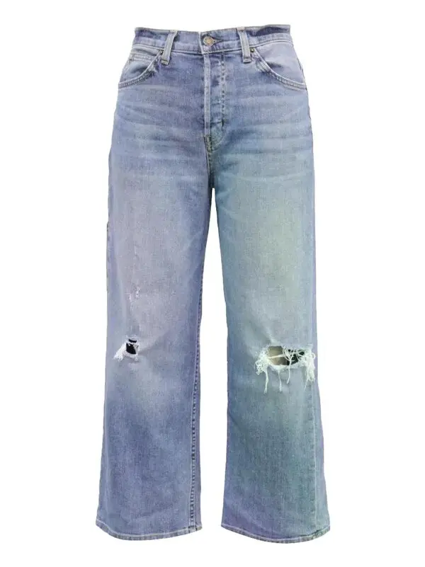 NILI LOTAN Cropped Flared Jeans - Blue