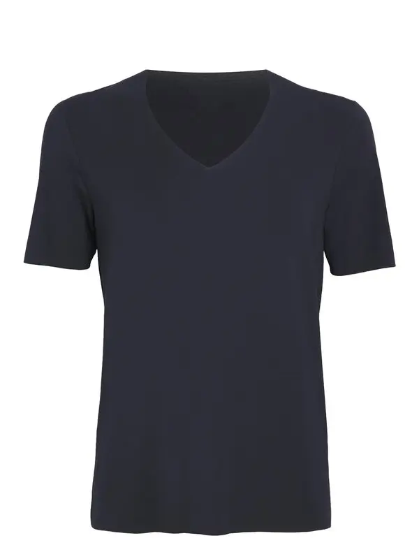 Hanro Clean Cut V-neck T-shirt - Black