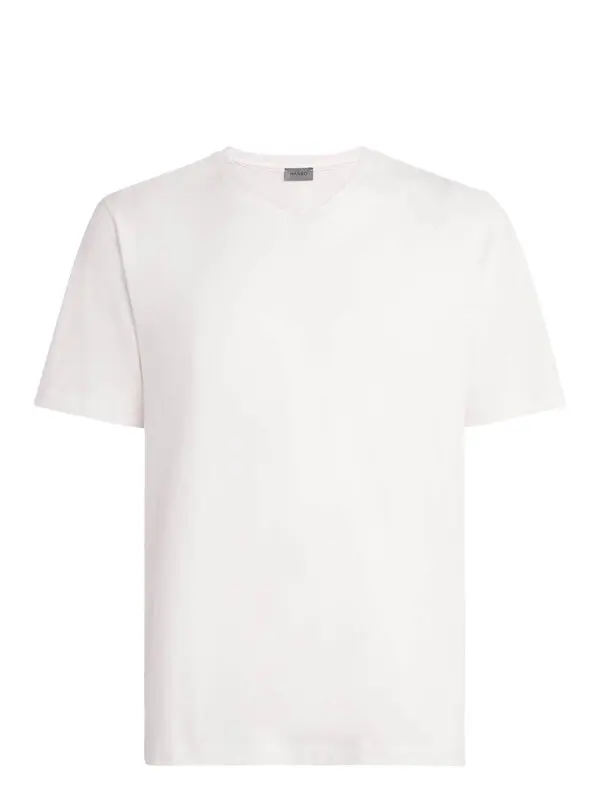 Hanro Cotton Living V-neck T-shirt - White