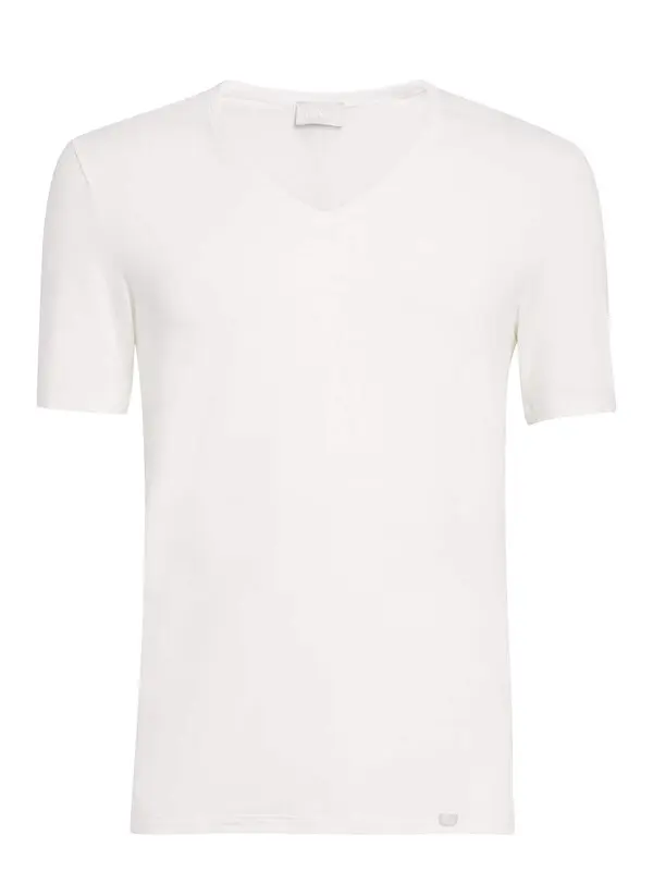 Hanro Egyptian Cotton Superior V-neck T-shirt - White