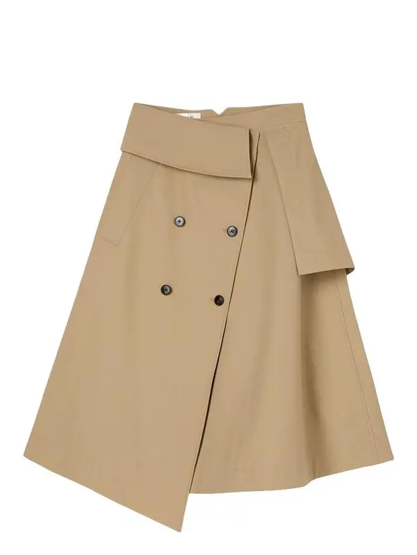 RÃHE Deconstructed Trench Skirt - Camel