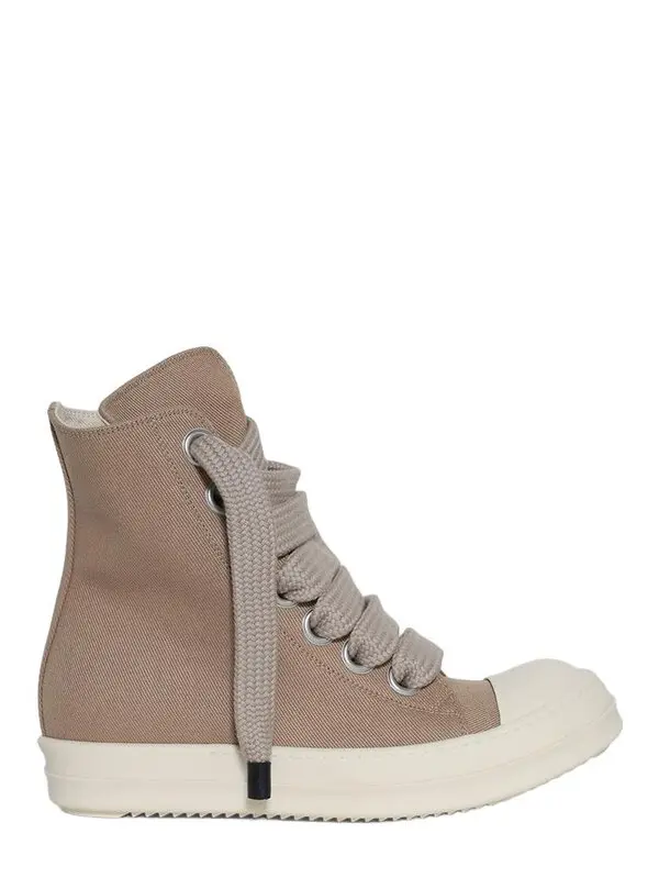 Rick Owens Temple Jumbolace Denim High-top Sneakers - Tan