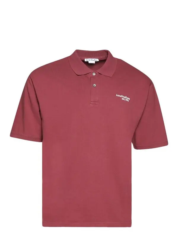 Acne Studios Polo Shirt Ace Maroon - Red