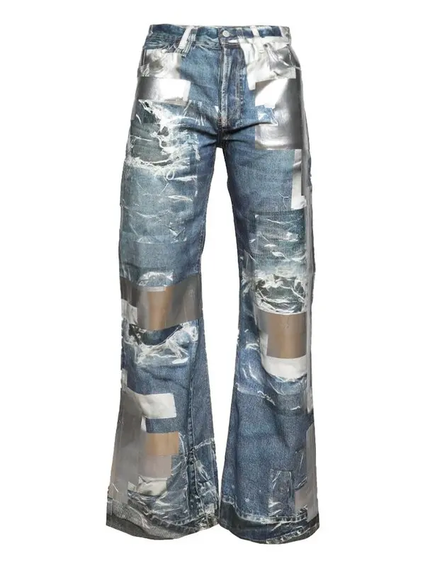 Acne Studios Printed Mid-rise Jeans - Blue