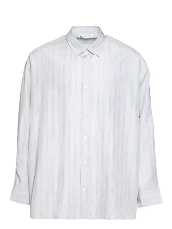 Acne Studios Striped Button Down Shirt And Multi - Grey