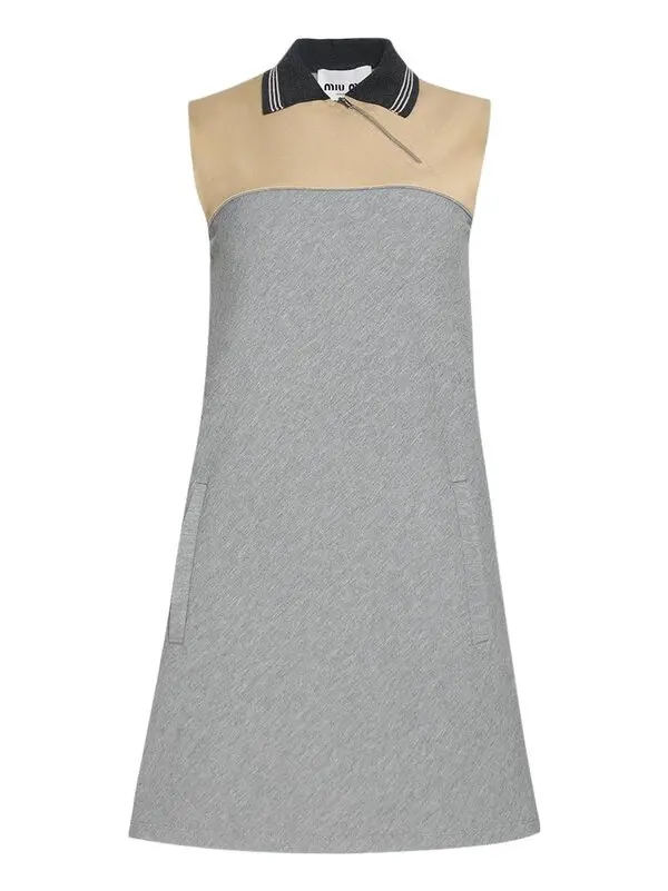 Miu Miu Mini Sleeveless Dress - Brown