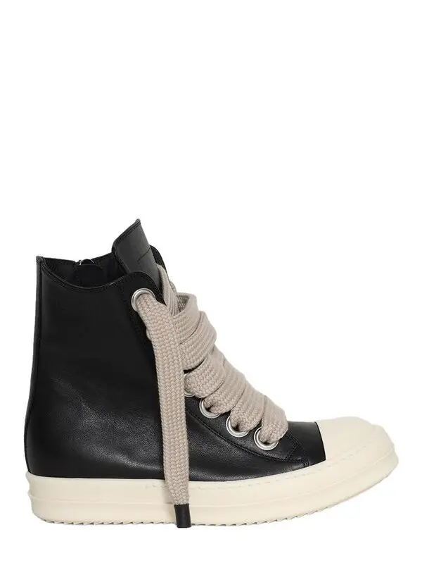 Rick Owens Temple Jumbolace High-top Sneakers - Black