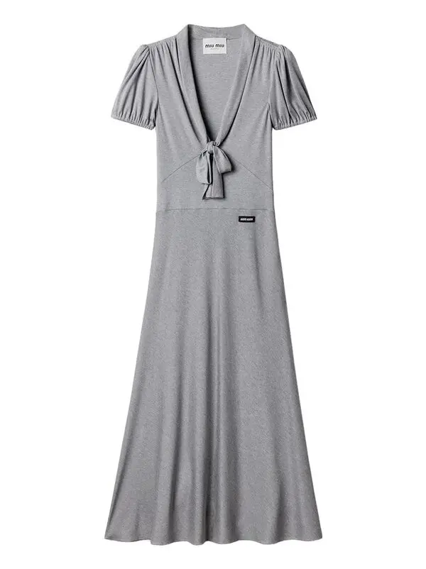 Miu Miu Jersey Seta Dress - Grey