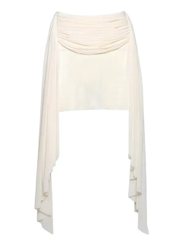 David Koma Ruched Mini Skirt - White