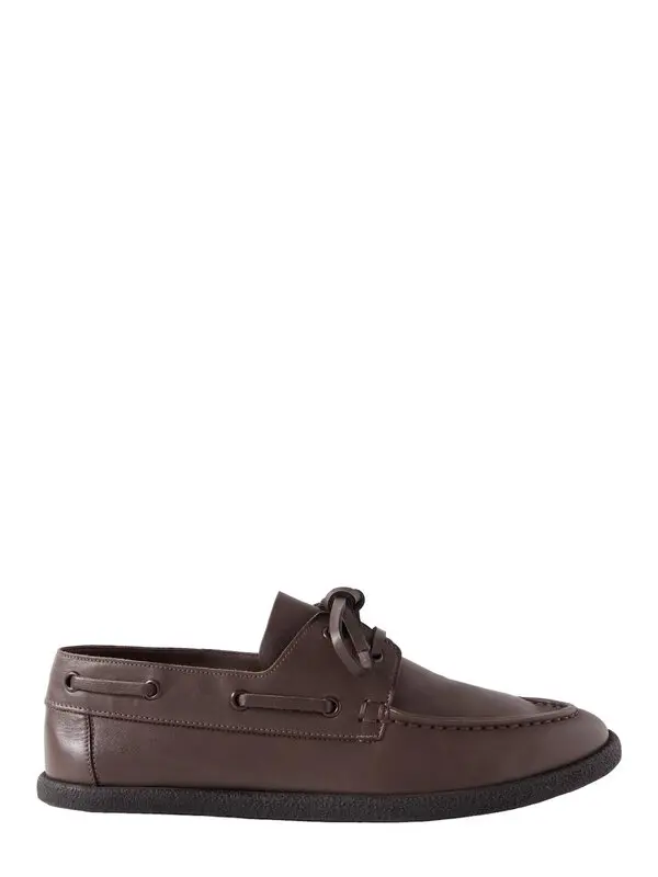 THE ROW Novus Sailor Leather Loafers - Brown