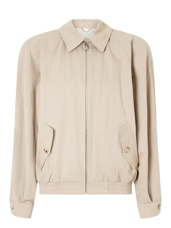 Magda Butrym Embroidered Cotton-blend Jacket - Neutrals