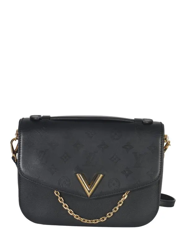LOUIS VUITTON Monogram Calfskin Very Messenger Bag - Black