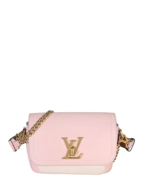 LOUIS VUITTON Grained Calfskin Lockme Tender - Pink