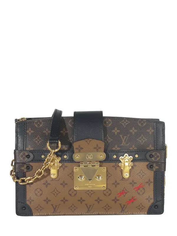 LOUIS VUITTON Reverse Monogram Canvas Trunk Clutch - Brown