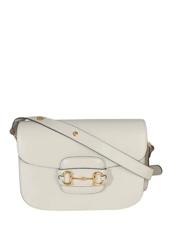 Gucci 1955 Horsebit Shoulder Bag - White