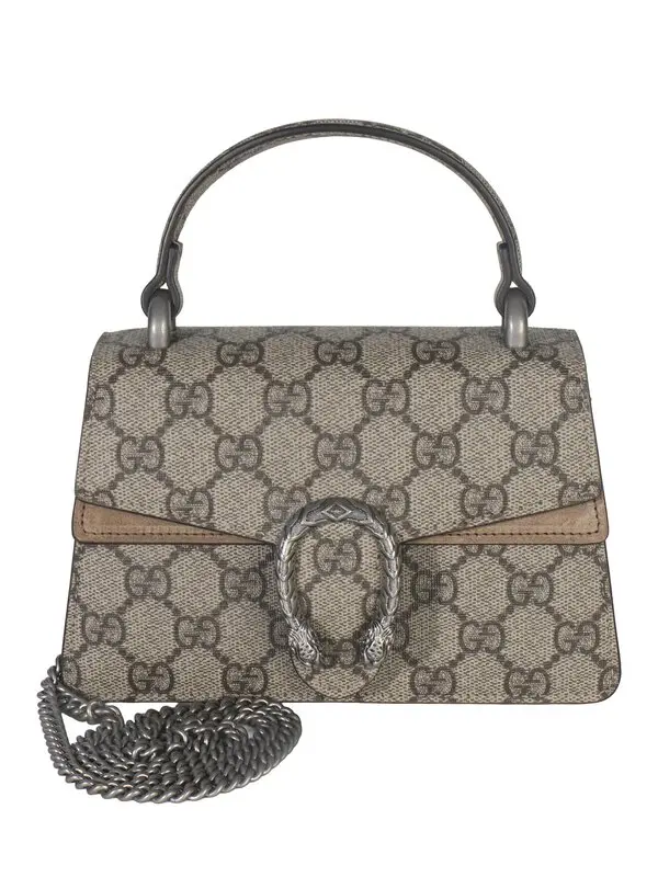 Gucci Gg Supreme Canvas Dionysus Top Handle Bag - Beige