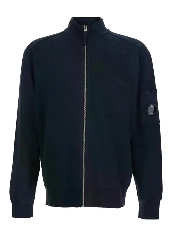 C.P. COMPANY Lens-detail Zipped Sweatshirt - Blue