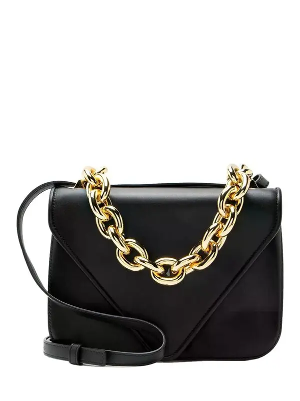 Bottega Veneta Leather Chain-strap Shoulder Bag - Black