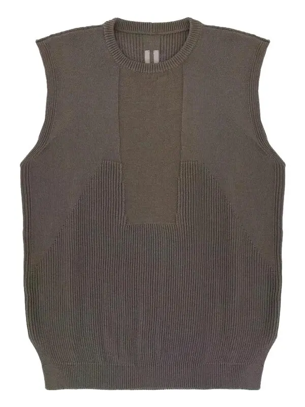 Rick Owens Ribbed-knit Vest - Brown