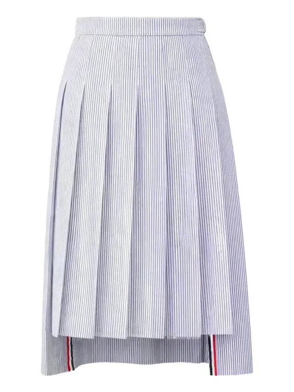 Thom Browne Pleated Midi Skirt - White