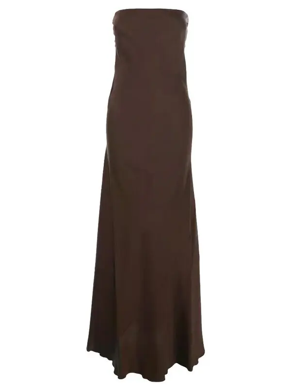 FORTE_FORTE Strapless Maxi Dress - Brown
