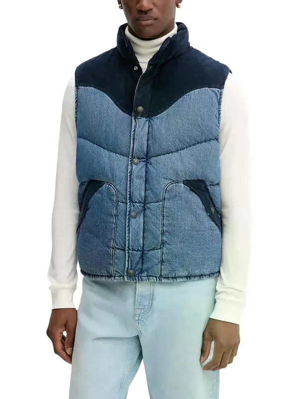 LEVI'S Denim Quilted Gilet - Blue