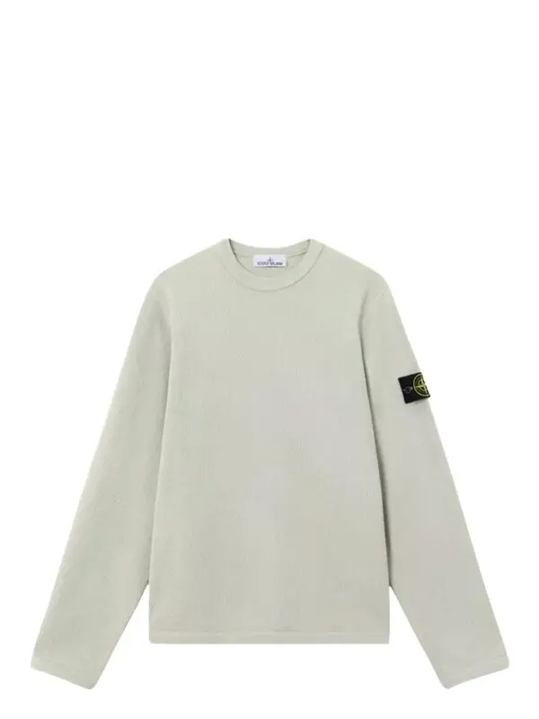 Stone Island Logo-patch Crew-neck Sweater - Green