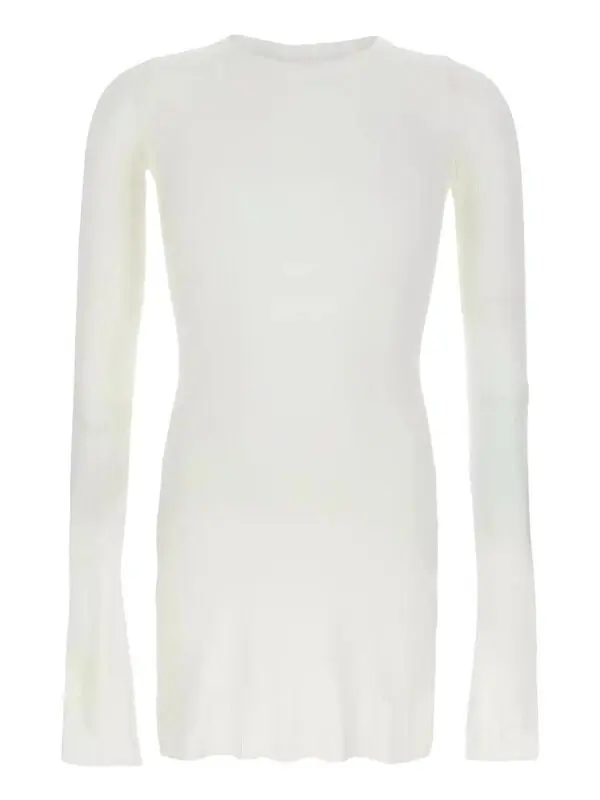Rick Owens Long-sleeved Ribbed T-shirt - White