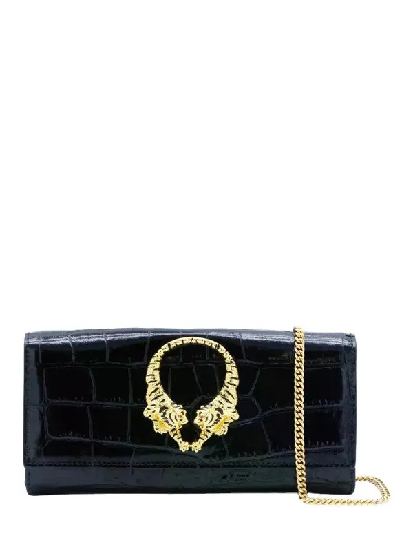 Roberto Cavalli Tiger-motif Crossbody Bag - Black