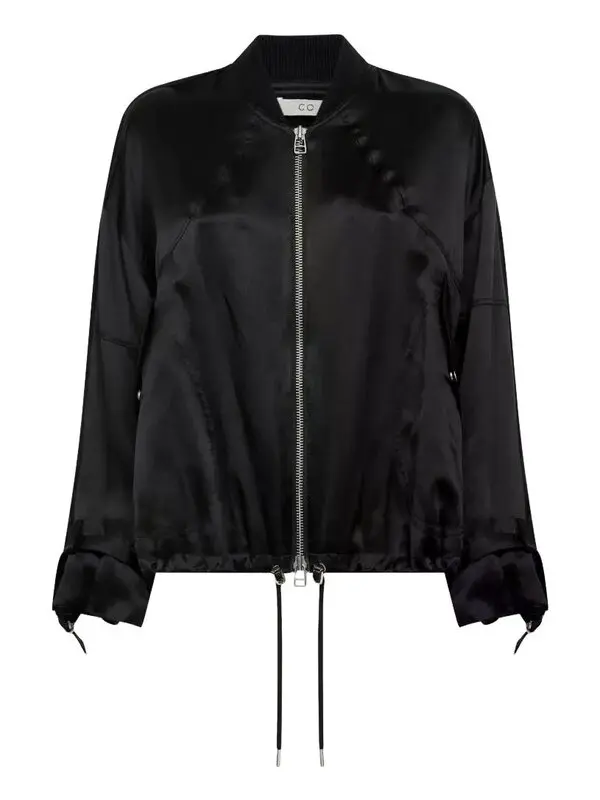 Co Drawstring Hem Jacket - Black