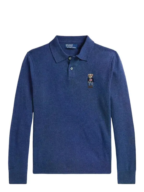 Polo Ralph Lauren Appliqué Long-sleeve Polo Shirt - Blue