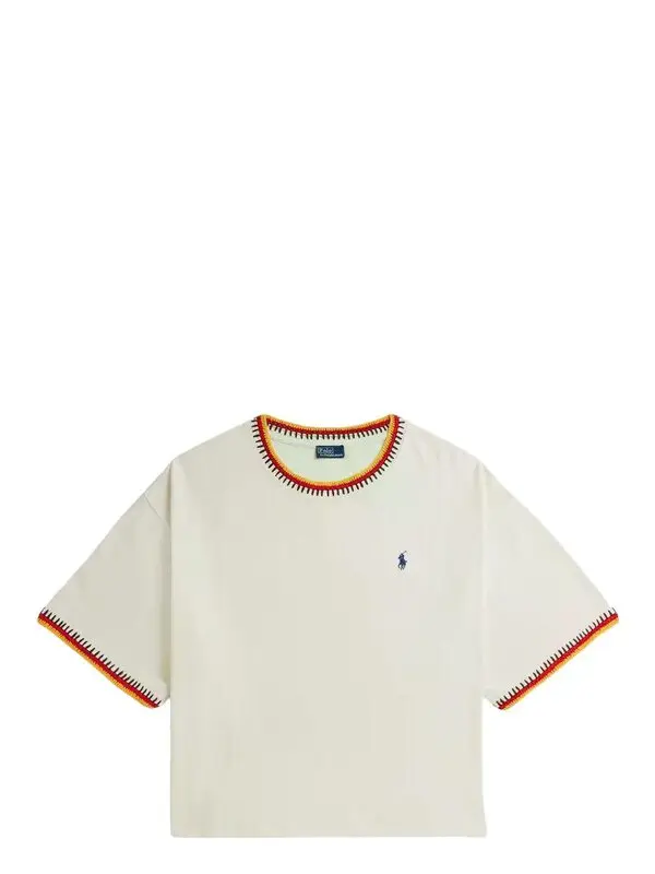 Polo Ralph Lauren Cotton T-shirt With Embroidery - Neutrals