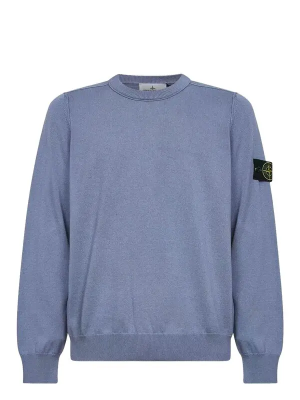 Stone Island Badge-detail Sweater - Blue