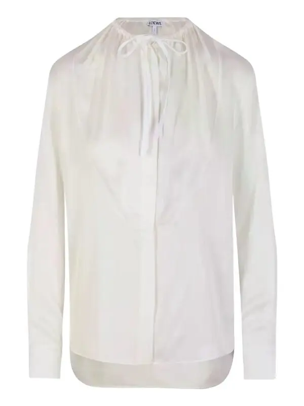 Loewe Tie-neck Shirt - White
