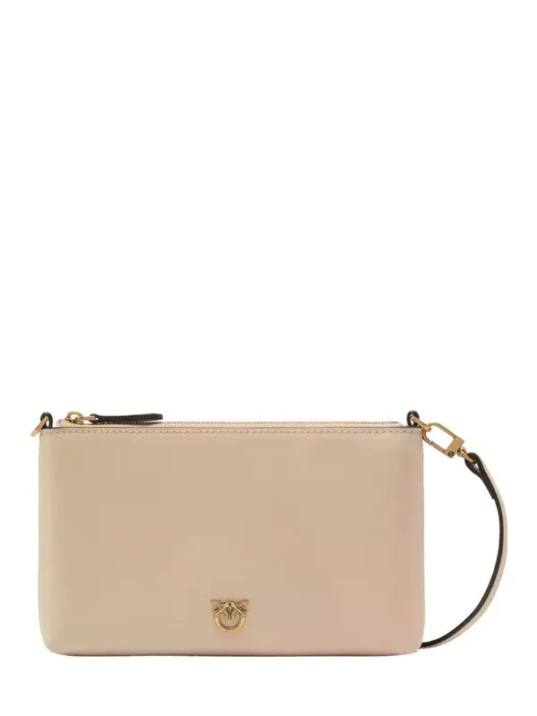 Pinko Love Birds Logo Clutch - Neutrals