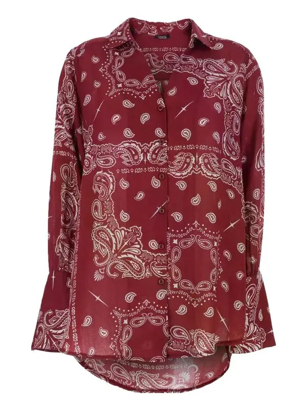 VENUJA Bandana Print Shirt - Red