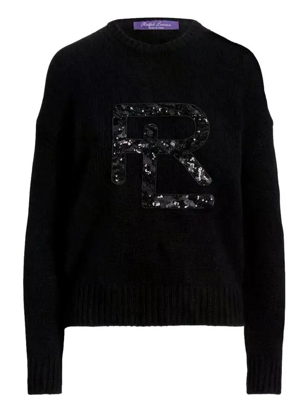 Ralph Lauren Sequin Embellished Sweater - Black