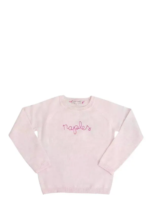 Lingua Franca Naples Marled Crewneck Sweater - Pink