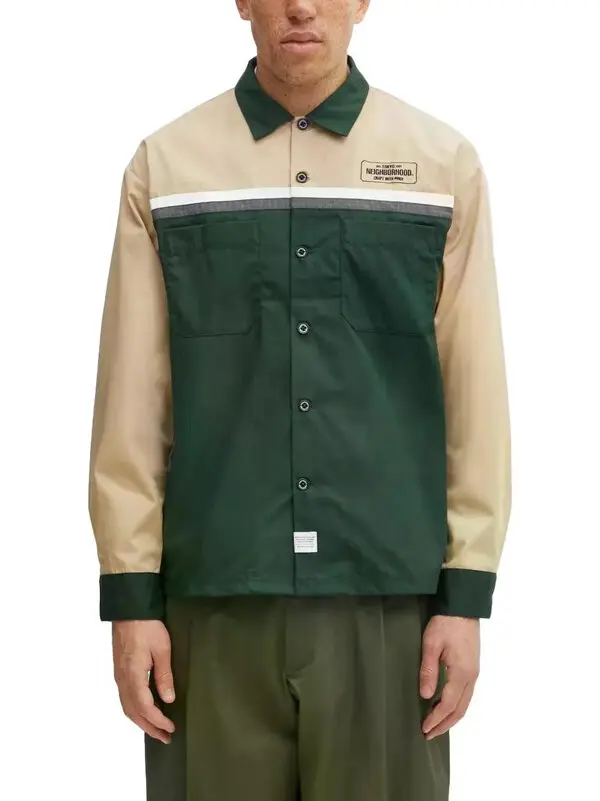 NEIGHBORHOOD Colourblock Patch-pocket Overshirt - Green