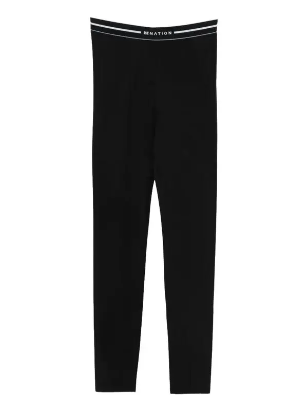 P.E Nation Avant Logo-waistband Leggings - Black